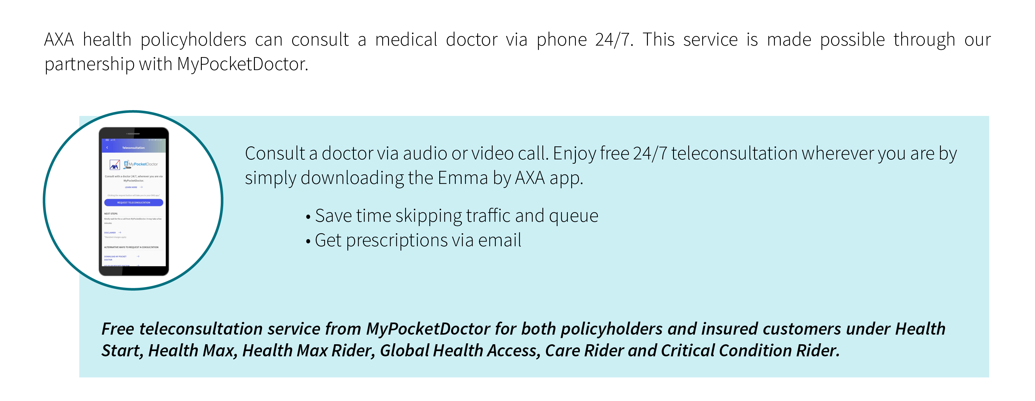 Talk to a medical doctor anytime, anywhere | AXA Philippines