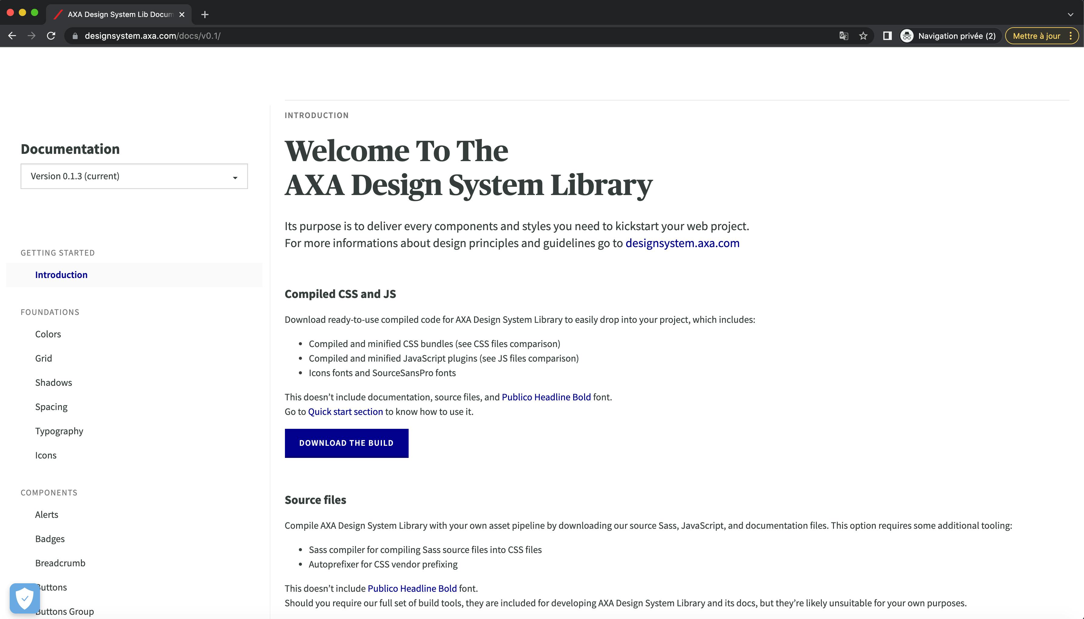 Axa Design System Website