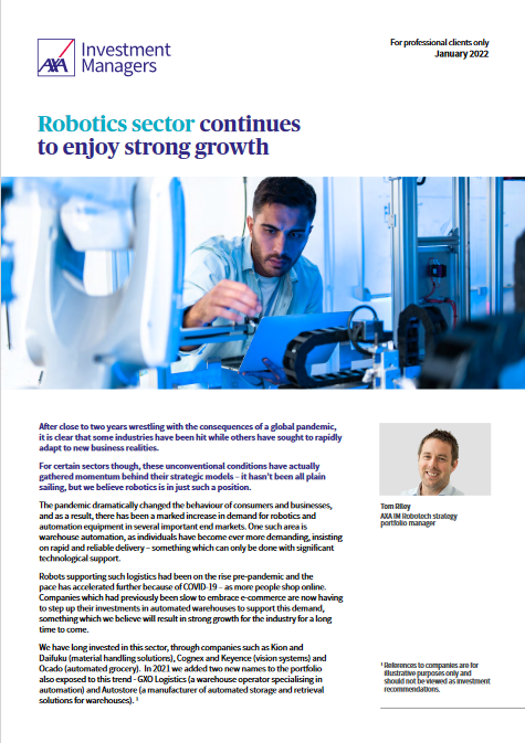 Robotics sector continues to enjoy strong growth | AXA
