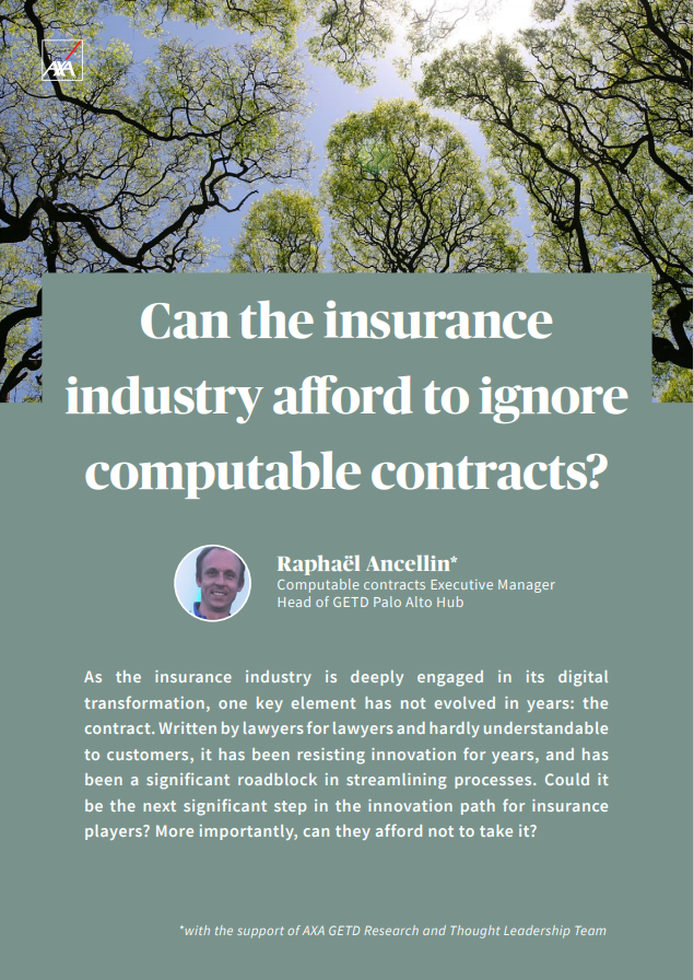 Can the insurance industry afford to ignore computable contracts? | AXA